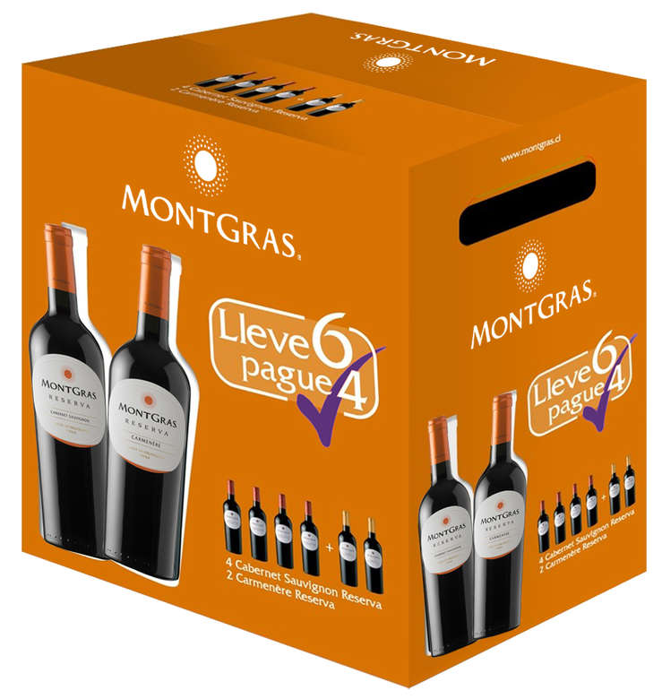 PACK MONTGRAS RESERVA: 4x Montgras Reserva Cabernet Sauvignon 750cc ...
