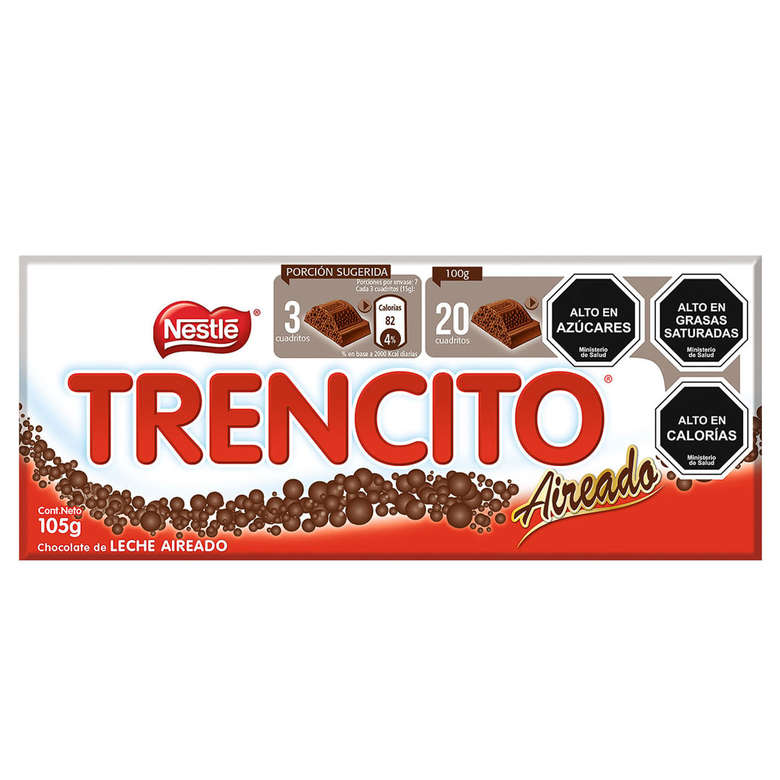 Booz.cl: Chocolate de Leche Trencito® Aireado Barra 105 grs.