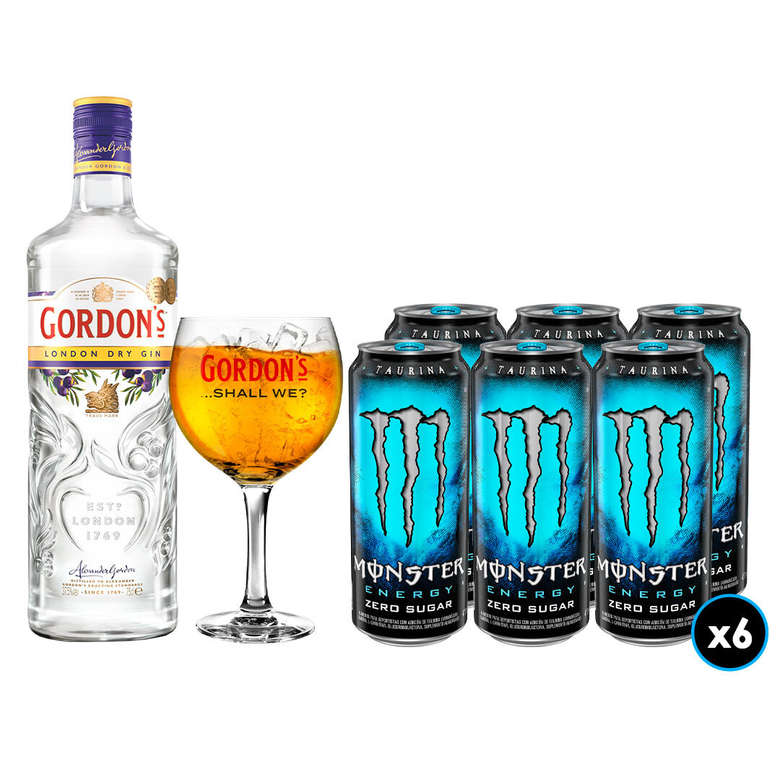 Booz.cl: PACK GORDONS MONSTER N°3: 1x Gin Gordons London Dry 750cc 37 ...