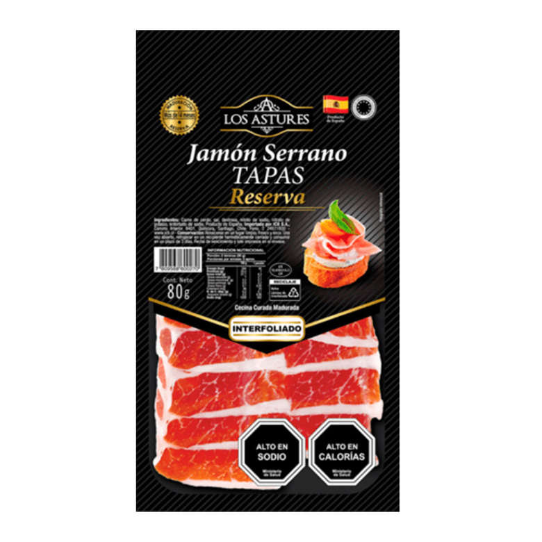 Booz.cl: Tapas Jamón Serrano Astures 80 grs.