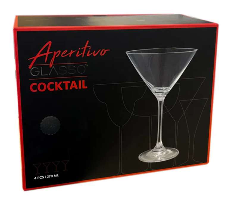 Booz.cl: Set 4 Copas Glasso Martini 270cc