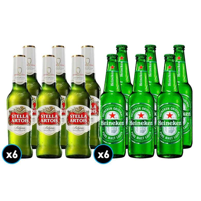 Booz.cl: PACK STELLA - HEINEKEN: 6x Cerveza Stella Artois en Botella ...