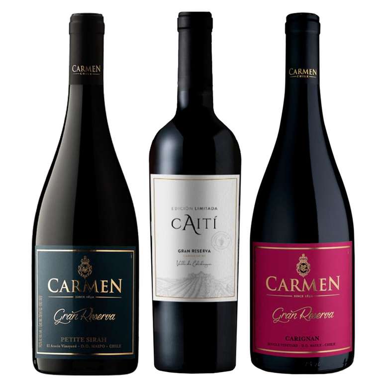 Booz.cl: 1x Vino Carmen Gran Reserva Petite Syrah 750cc + 1x Vino Caiti ...