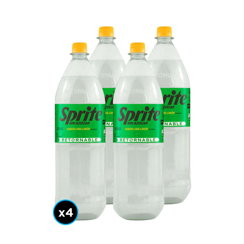 Booz.cl: 4x Bebida Starter Kit Sprite Sin Azúcar Retornable 2 Litros