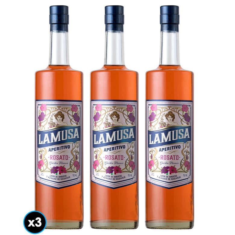 Booz.cl: PACK LA MUSA N°1: 3x Licor Aperitivo La Musa Rosato 750cc