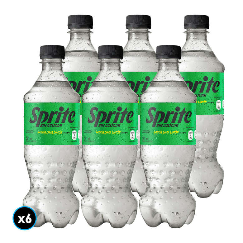 Booz.cl: 6x Bebida Sprite Zero Azúcar Botella 591cc