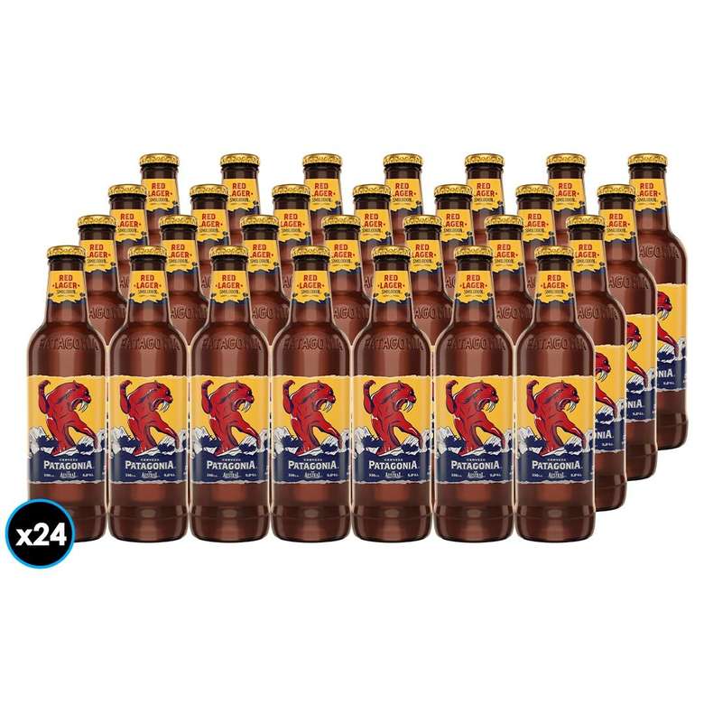 Booz.cl: 24x Cerveza Austral Patagonia Red Lager Botella 330cc 5,0°alc.