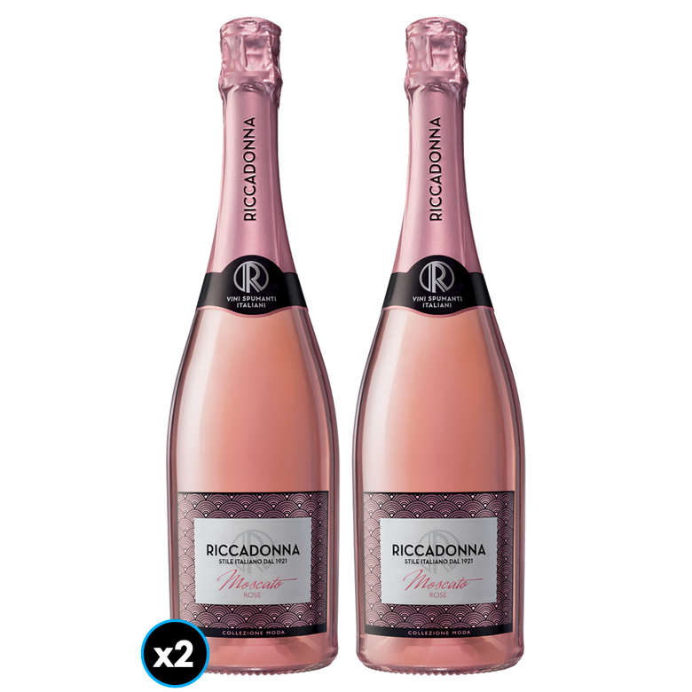 Booz.cl: 2x Espumante Riccadonna Moscato Rosé 750cc