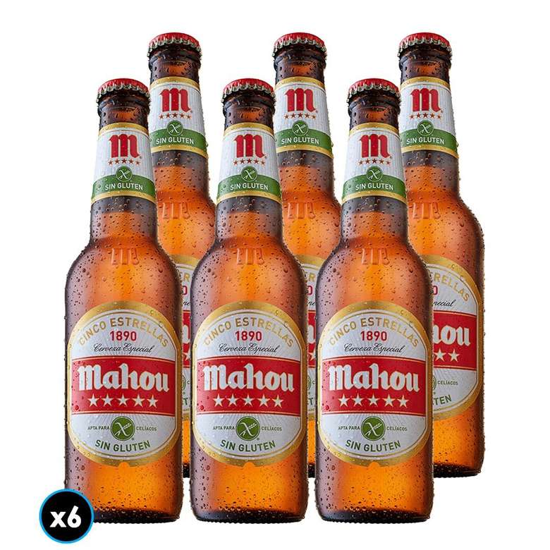 Booz.cl: 6x Cervezas Mahou Sin Gluten 5 Estrellas Botella 330cc
