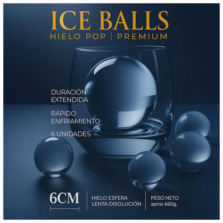 Booz.cl: Hielo Ice Balls Diámetro 6 cm (6 unidades)