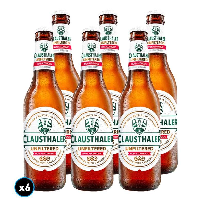 Booz.cl: 6x Cervezas Clausthaler Sin Alcohol Sin Filtrar en Botella 330cc