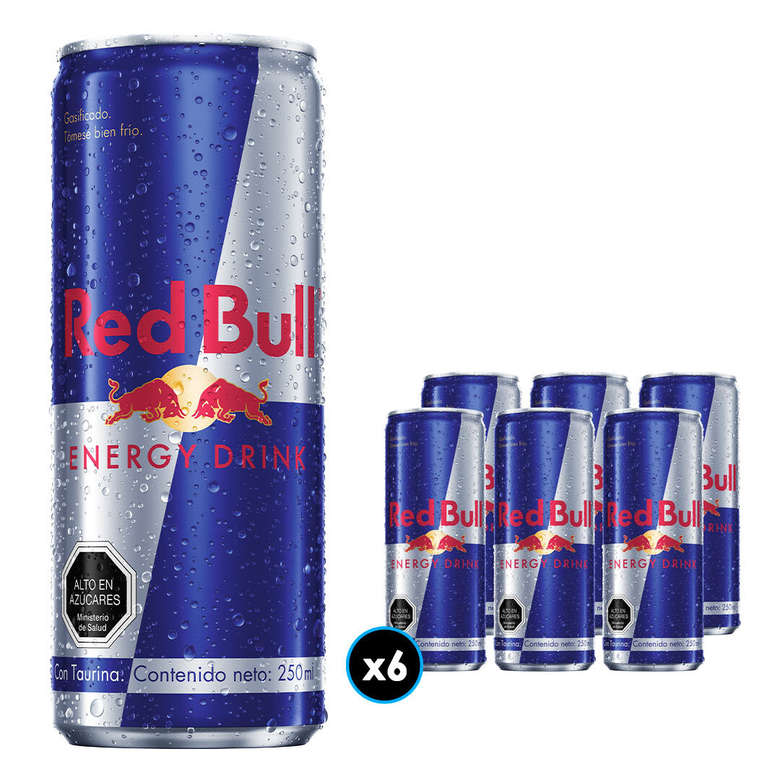 Booz.cl: 6x Bebida Energética Red Bull 250cc