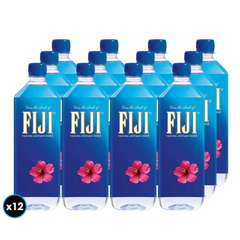CAJA FIJI WATER 1 LITRO: 12x Agua Premium Fiji Water 1 Lt.