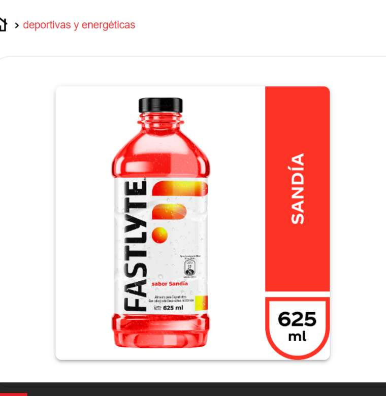 Isotónica Fastlyte Sandía 625cc