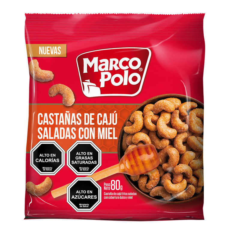 Booz.cl: Castañas de Cajú Marco Polo con Miel 80 grs.