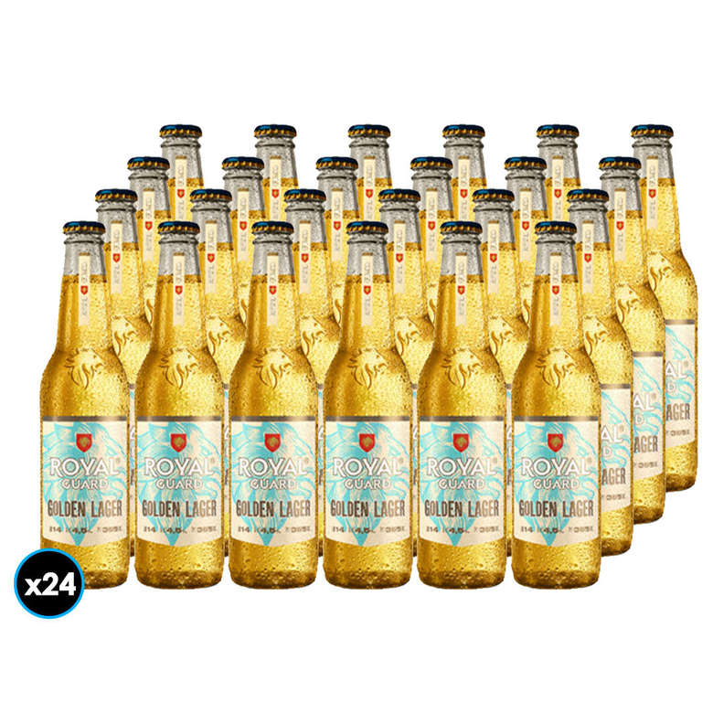 Booz.cl: 24x Cerveza Royal Guard Golden Lager en Botella 355cc