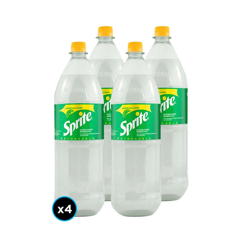 4x Bebida Starter Kit Sprite Retornable 2 Litros
