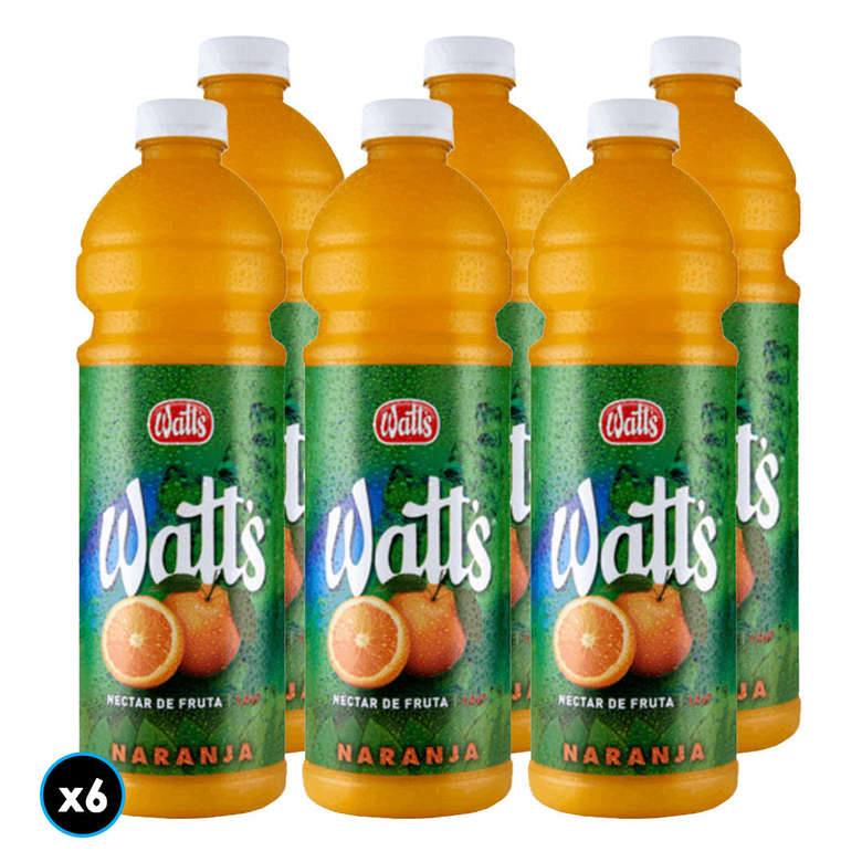 CAJA JUGO WATTS NARANJA: 6x Jugos Watts Naranja 1,5 Litros
