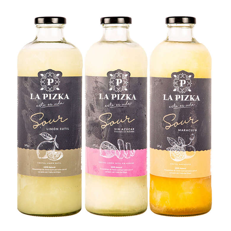 Booz.cl: TRIO LA PIZKA N°2: 3x Variedades Pisco Sour La Pizka