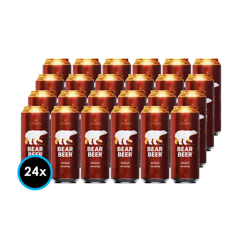 Booz.cl: 24x Cervezas Bear Beer Stout Lata 500cc