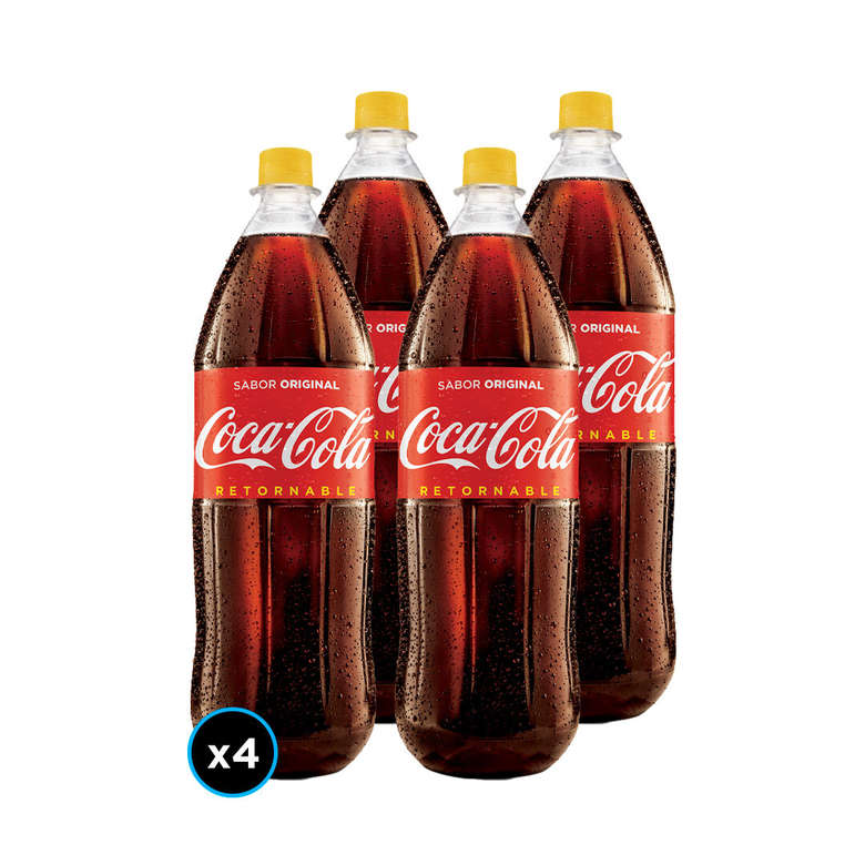 Booz.cl: 4x Bebida Starter Kit Coca-Cola Regular Retornable 2 Litros