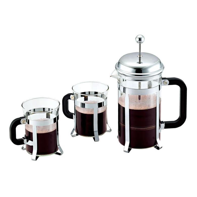 Booz.cl: Set Cafetera Francesa + 2 Tazas Café 200cc