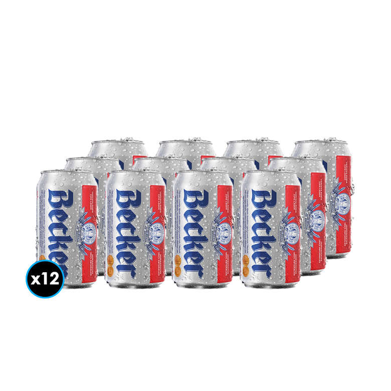 12x Cervezas Becker Lata 354cc
