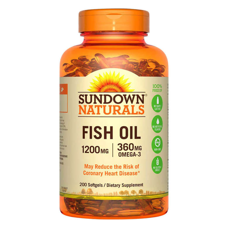 Booz.cl: Suplemento Sundown Fish Oil Omega 3 1200 Mg (200 softgel)