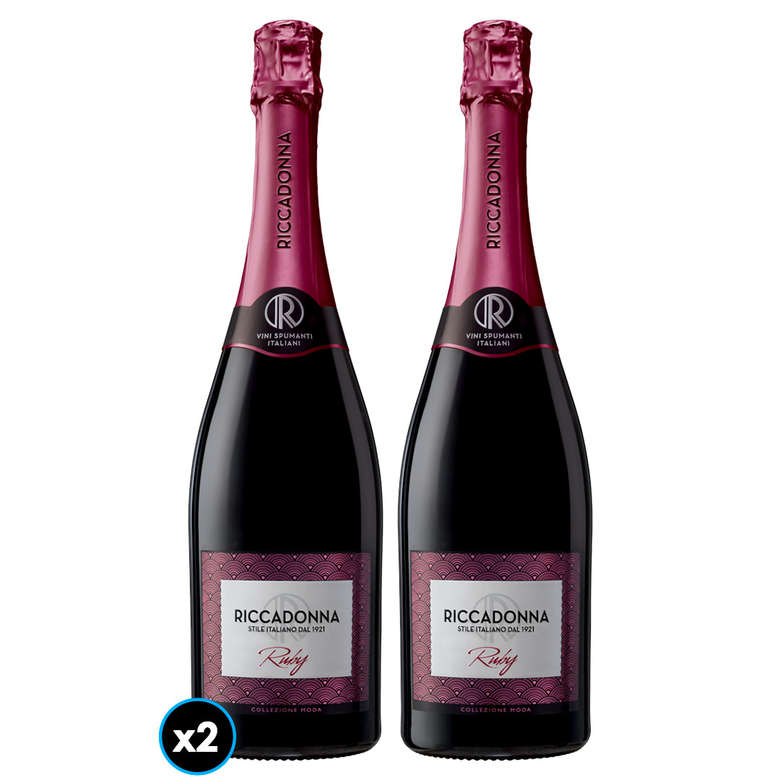 Booz.cl: 2x Espumante Riccadonna Ruby 750cc