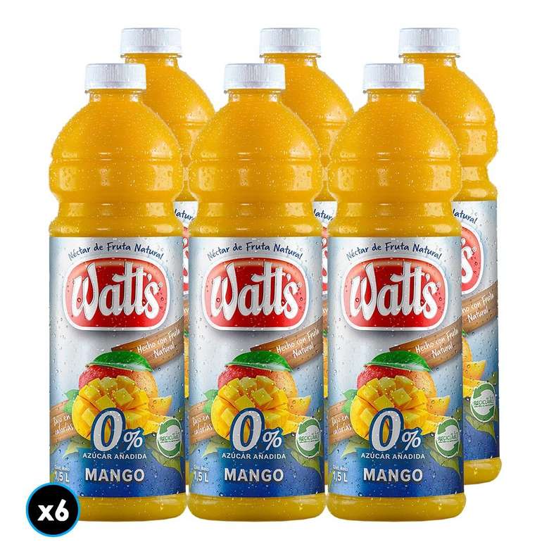 Booz.cl: CAJA JUGO WATTS MANGO: 6x Jugos Watts Mango Light 1,5 Litros