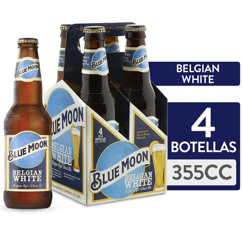 Booz.cl: 4x Cerveza Blue Moon en Botellas 355cc (D)