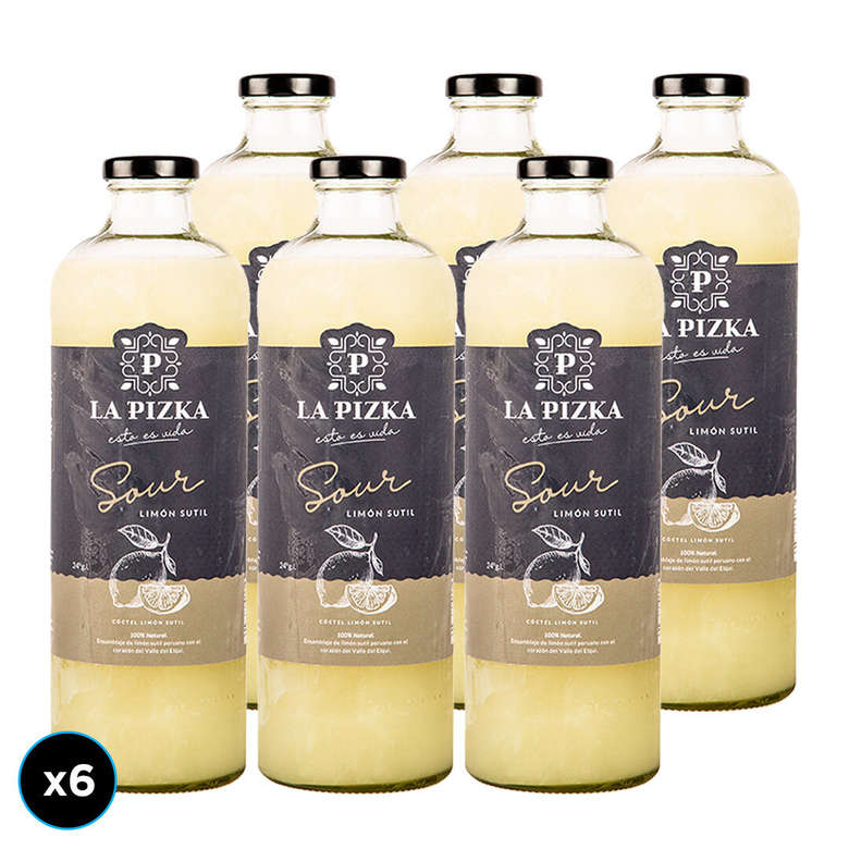 Booz.cl: CAJA LA PIZKA CLÁSICO: 6x Pisco Sour La Pizka Clásico 1 Litro