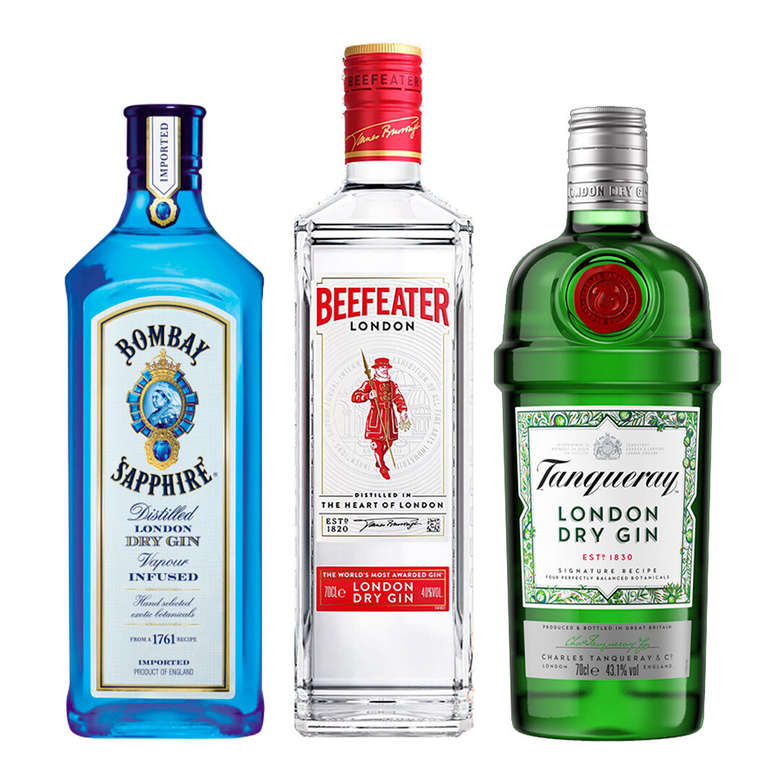 Booz.cl: PACK TRIO DRY GIN: 1x Gin Bombay Sapphire 750cc 47° alc. + 1x ...
