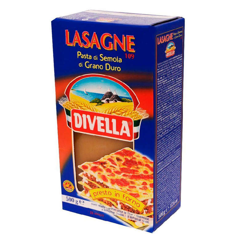 Booz.cl: Lasaña (Lasagna) Divella de Semola de Trigo Duro 500 grs.