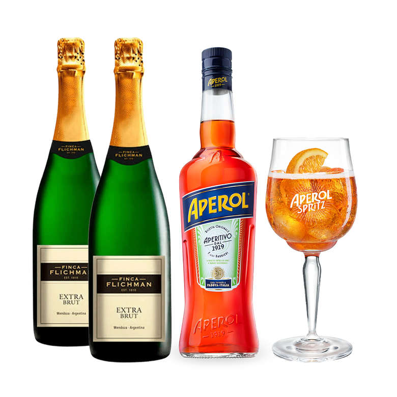 Booz.cl: PACK APEROL FINCA FLICHMAN + COPA: 1x Aperol Spritz + 2x ...