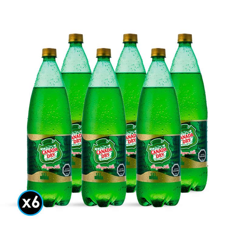 CAJA CANADA DRY 1,5LT: 6x Bebida Canada Dry Ginger Ale 1.5 lts.