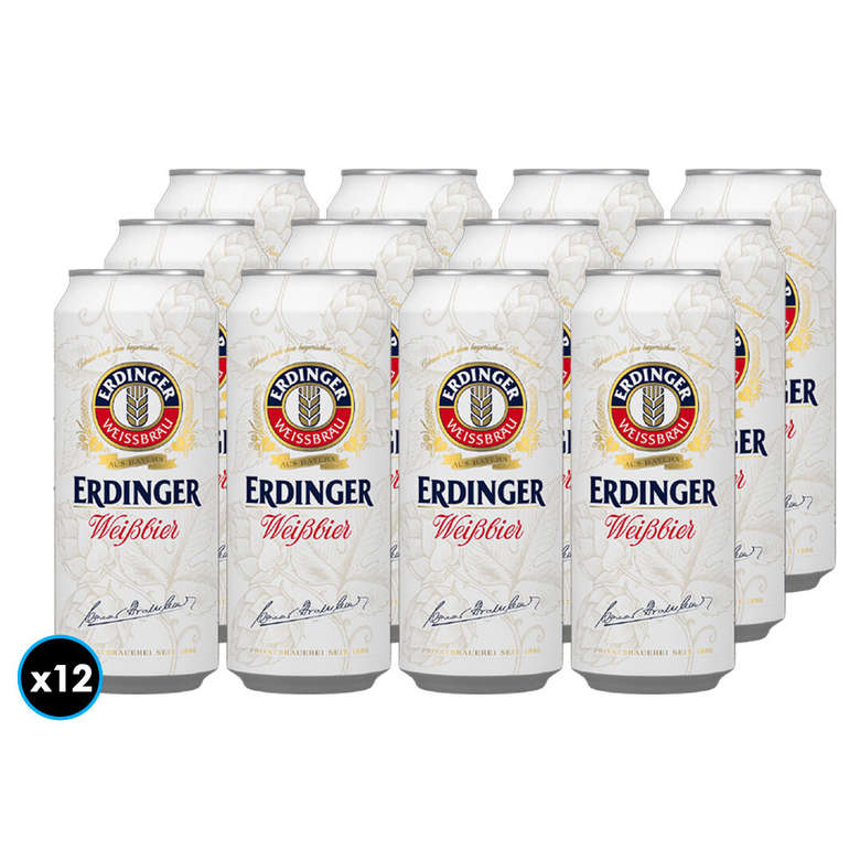 Booz.cl: 12x Cerveza Erdinger Weißbie Lata 500cc