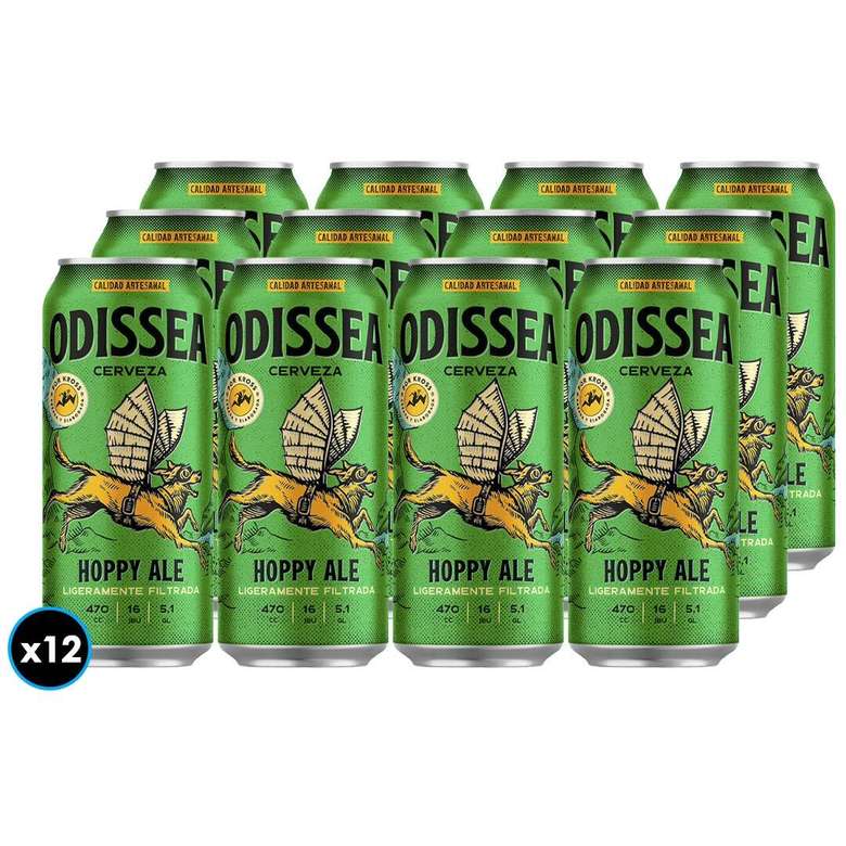 Booz.cl: 12x Cerveza Odissea Hoppy Ale Lata 470cc