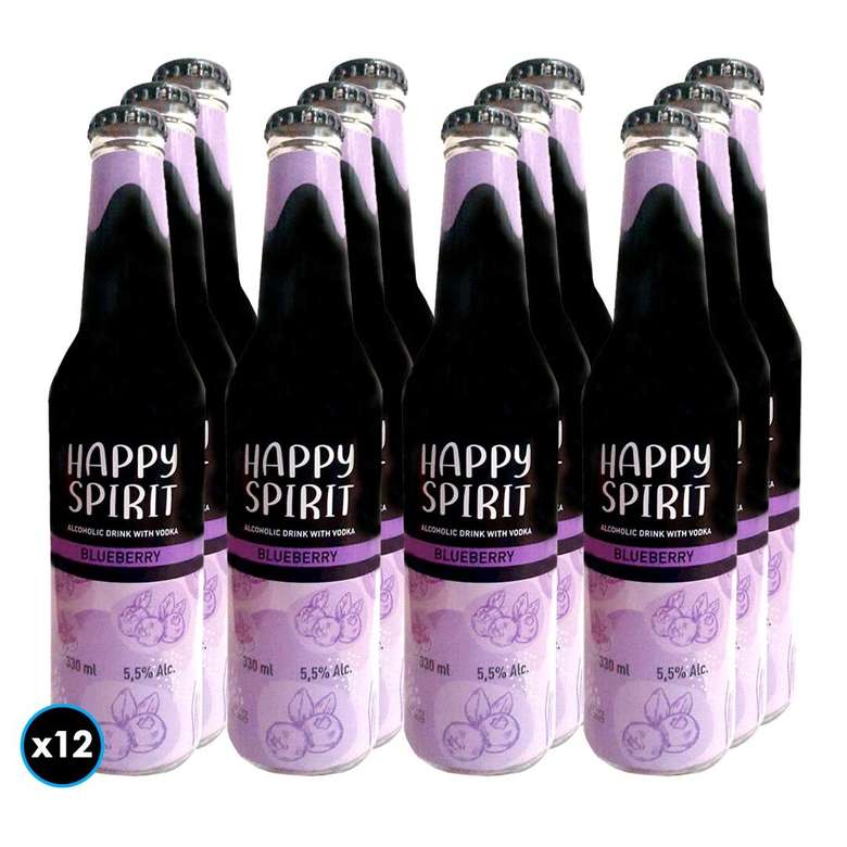 Booz.cl: 12x Cocktail Happy Spirit Arandano 330cc 5.5° alc