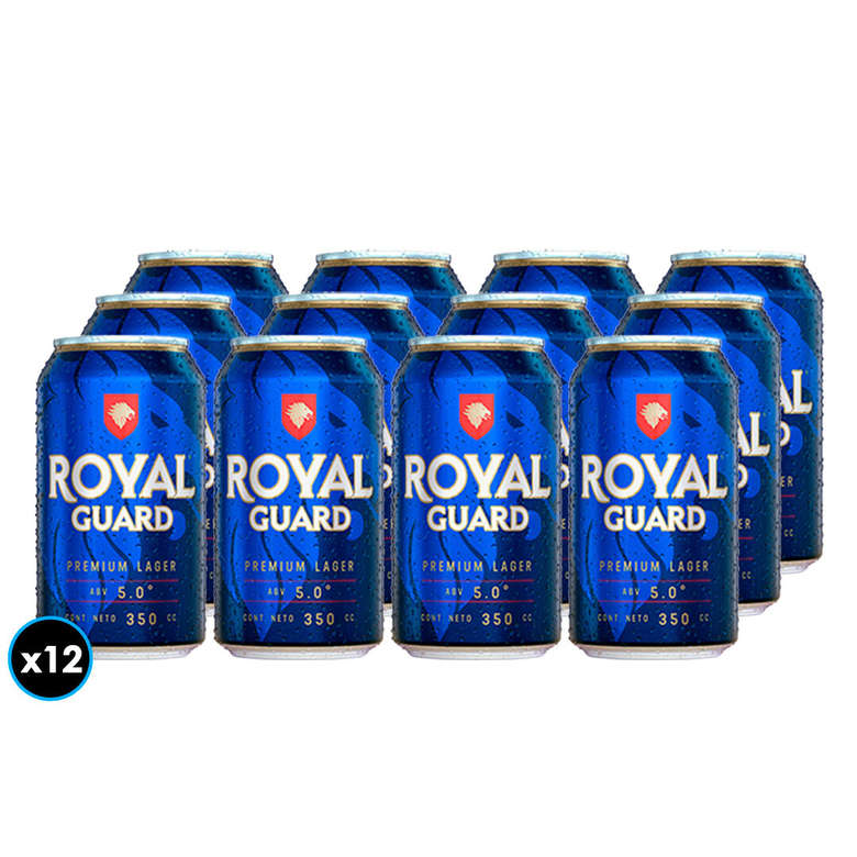 Booz.cl: 12x Cervezas Royal Guard en Lata 350cc