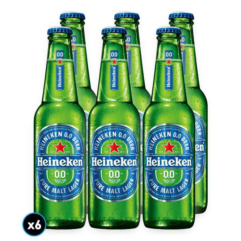 Booz.cl: 6x Cervezas Heineken 0.0 Sin Alcohol en Botella 330cc