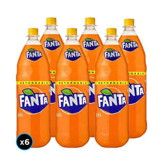 CAJA FANTA RETORNABLE 2LT: 6x Bebida Starter Kit Fanta Retornable 2 Litros