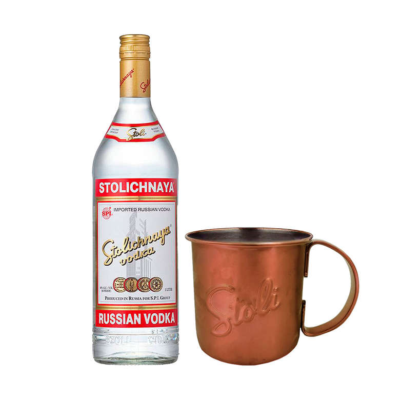 Booz.cl: PACK STOLICHNAYA + COPPER MUG: 1x Vodka Stolichnaya 1 Litro ...