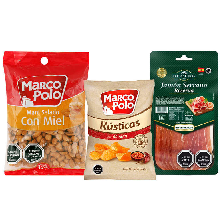 Booz.cl: PACK ASTURES - MARCO POLO: 1x Maní Marco Polo Salado con Miel ...