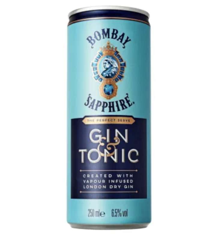 Booz.cl: Bombay Sapphire Gin & Tonic Lata 250cc 6,5º alc.