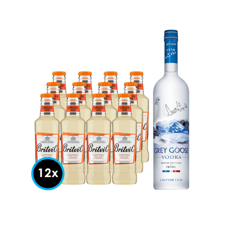 Booz.cl: PACK GREY GOOSE BRITVIC (Ginger Beer): 12x Ginger Beer Britvic ...