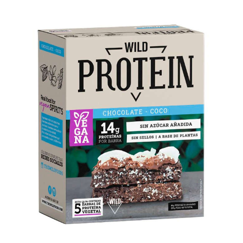 Booz.cl: Barritas Protein Wild Foods Vegana Chocolate-Coco 5 Unidades