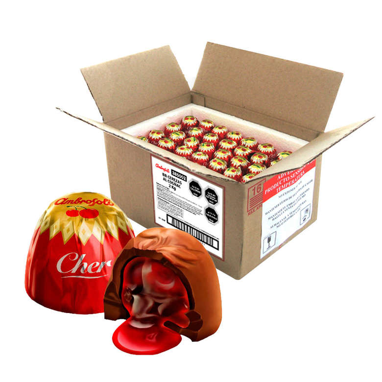 Booz.cl: Bombones Cher Cerezas al Coñac Chocolate Ambrosoli 2 Kilos