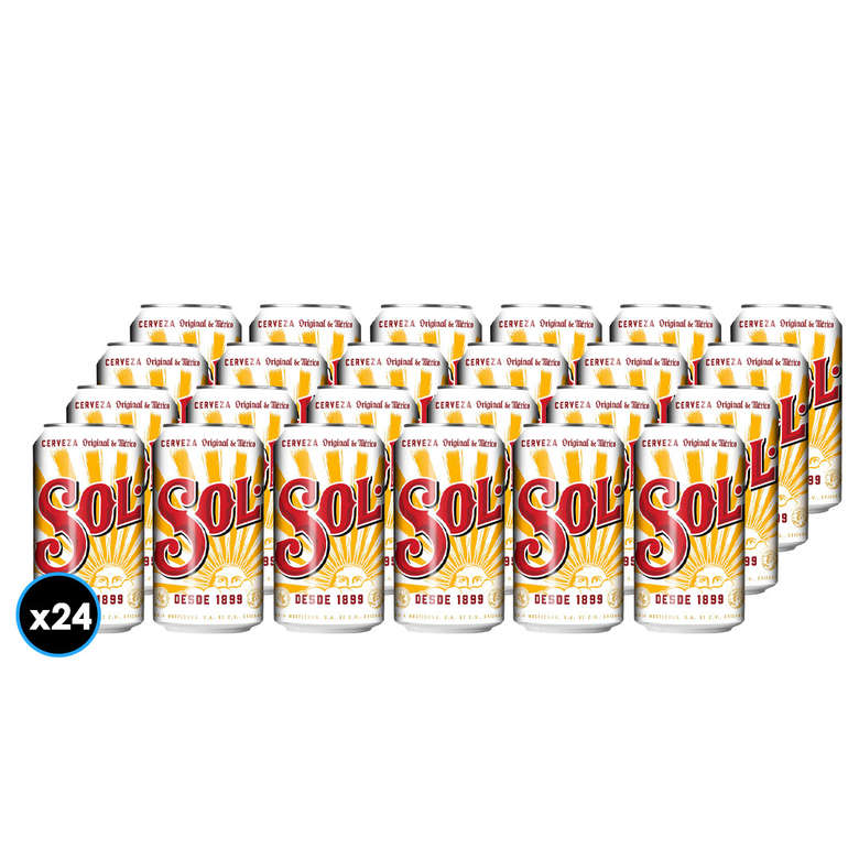 24x Cerveza Sol Lata 350cc