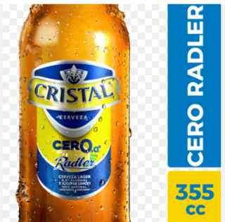 Cerveza Cristal Cero Radler en Botella 355cc